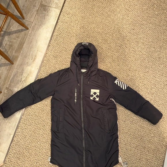 Off-White | Jackets & Coats | Offwhite Main Label Seeing Things Black ...